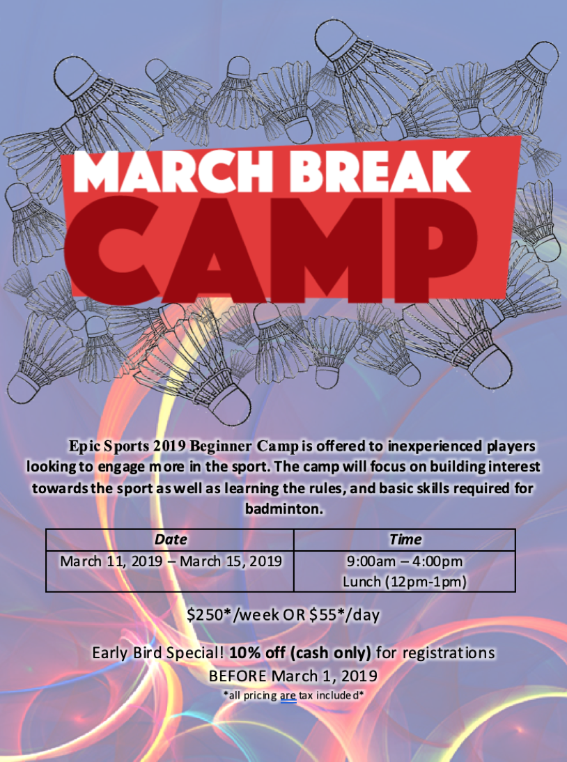 2019 March Break Camp – EPIC SPORTS